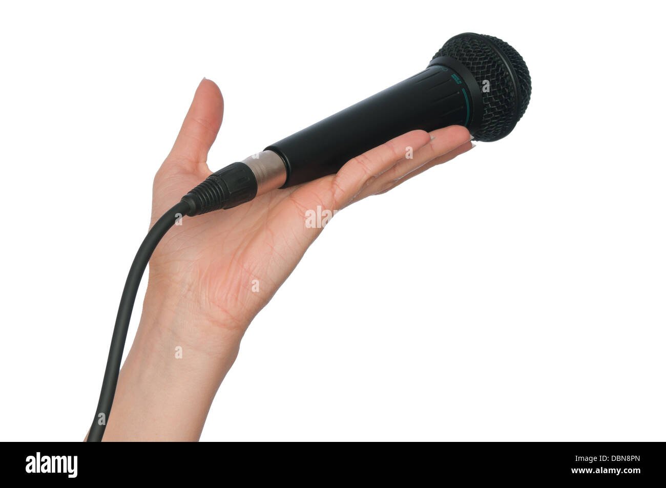 Hand microphone cable Cut Out Stock Images & Pictures - Alamy
