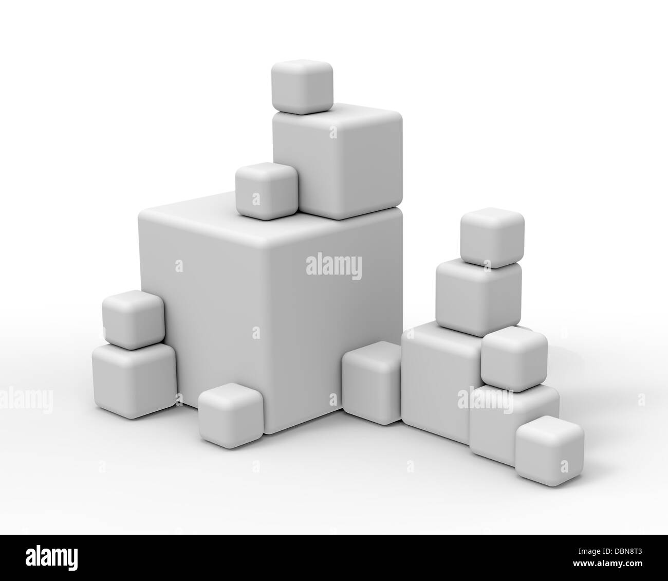 Mosaic of cubes Black and White Stock Photos & Images - Alamy