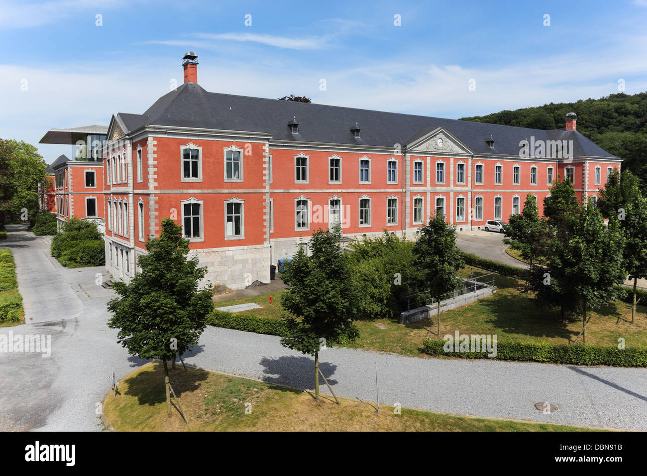 Castle of the Val Saint Lambert crystal factory in Seraing, Belgium ...