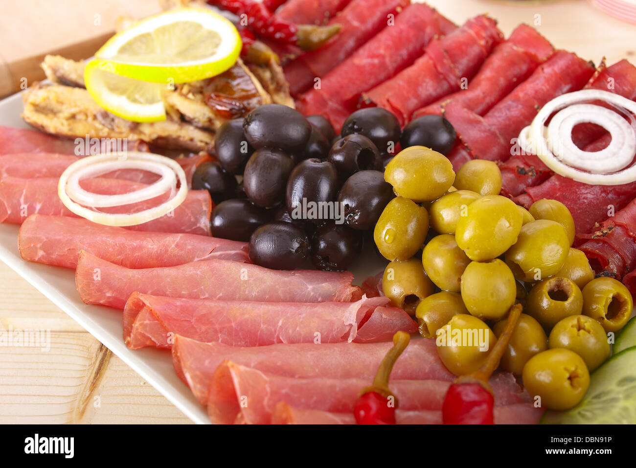 Ham meat plate hi-res stock photography and images - Alamy