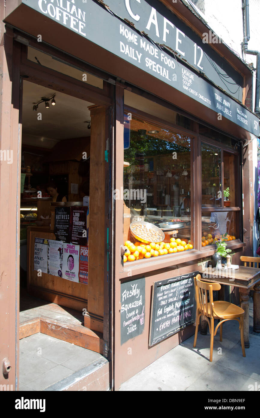 Hackney Road Roadside Cafe - London UK Stock Photo - Alamy