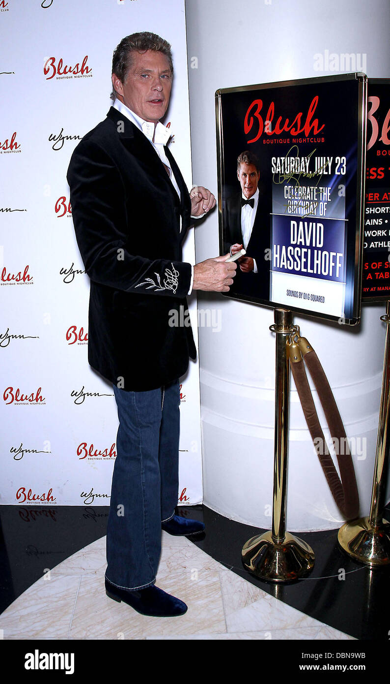 David Hasselhoff celebrates his birthday at Blush Boutique Nightclub at ...