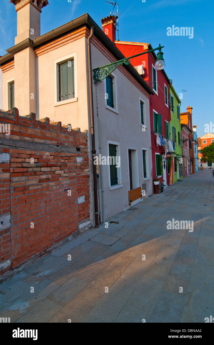 Italy Venice Burano island with traditional colorful houses Stock Photo ...