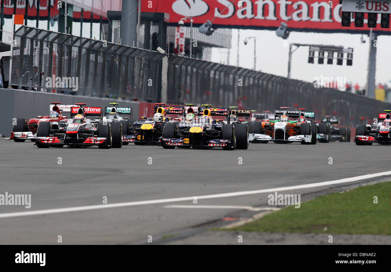 Starting line 2011 Formula 1 German Grand Prix at Nuerburgring Eifel ...