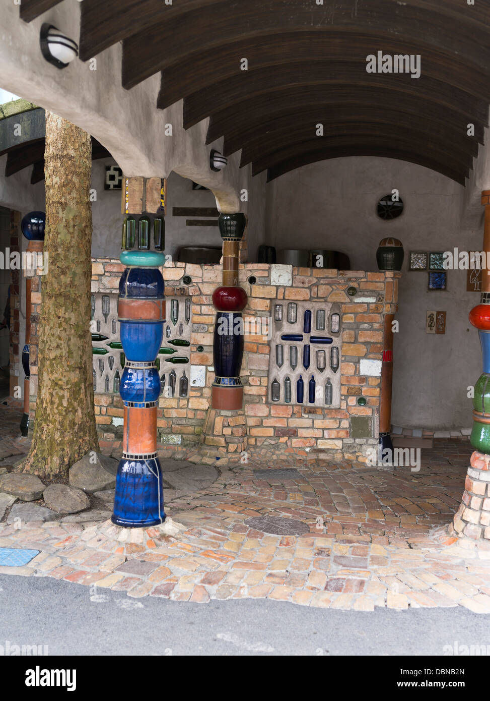 dh KAWAKAWA NEW ZEALAND Hundertwasser toilets designed by Friedensreich ...