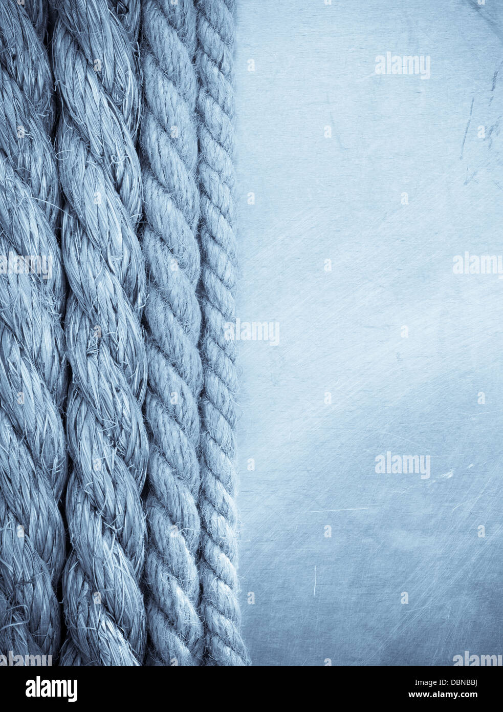 ship rope on metal texture background Stock Photo - Alamy