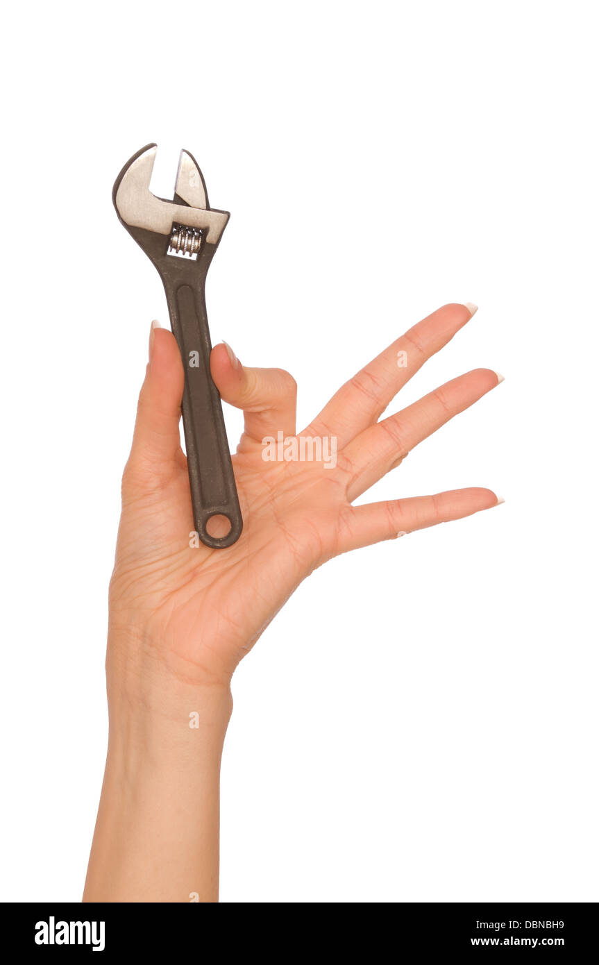 Hand Holding Broken Spanner Cut Out Stock Images & Pictures - Alamy