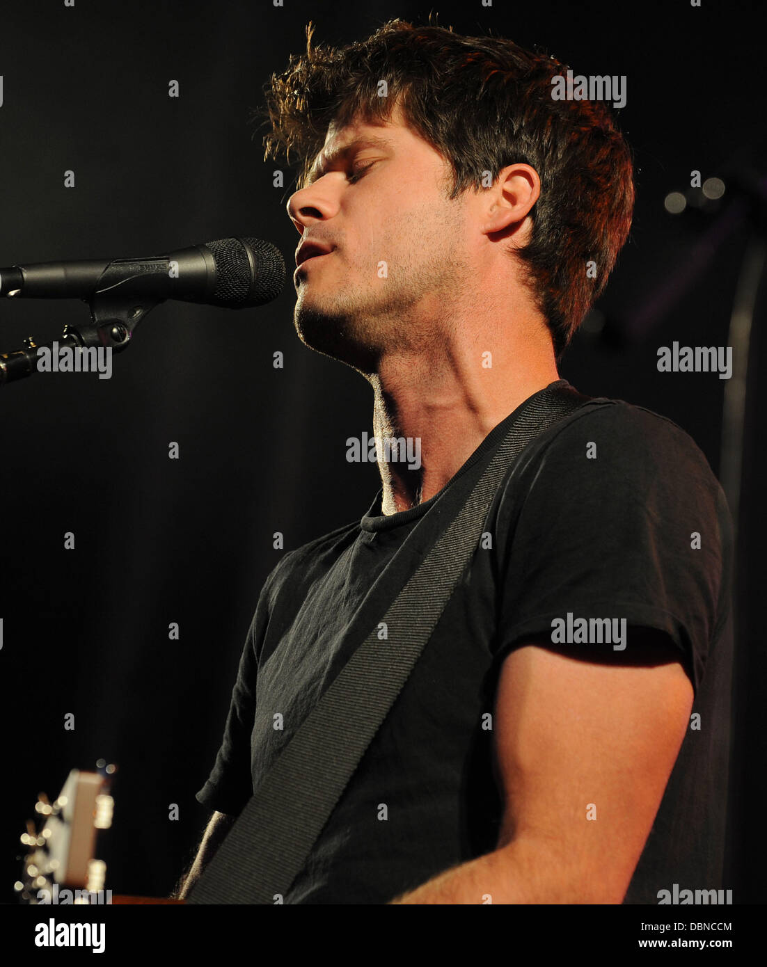 Seth Lakeman performs on stage at Folk By The Oak Festival. Hatfield ...