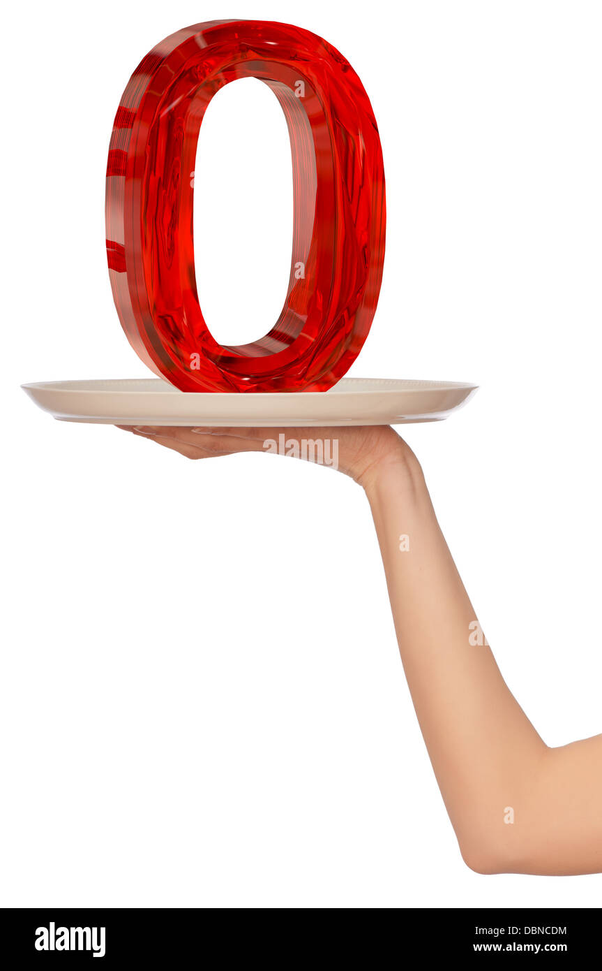 number zero on the tray Stock Photo - Alamy