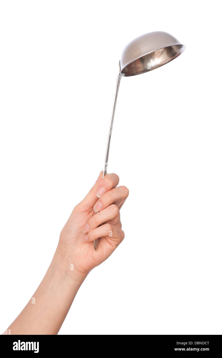 woman holding ladle Stock Photo - Alamy