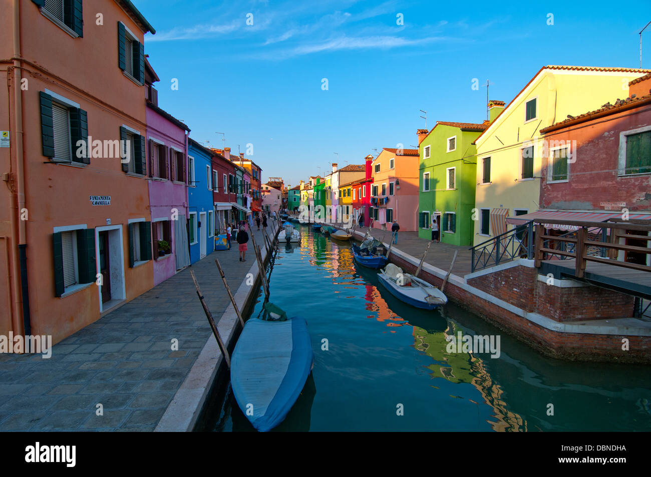 Italy Venice Burano island with traditional colorful houses Stock Photo ...