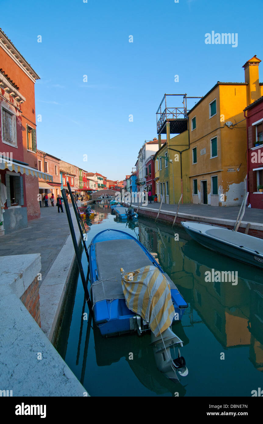 Italy Venice Burano island with traditional colorful houses Stock Photo - Alamy