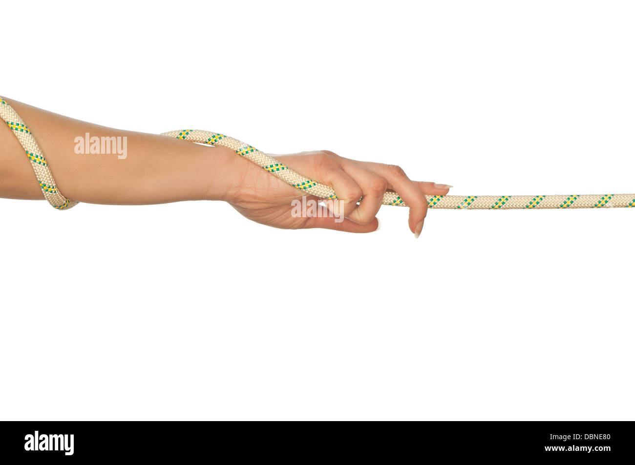 Person pulling rope hi-res stock photography and images - Alamy