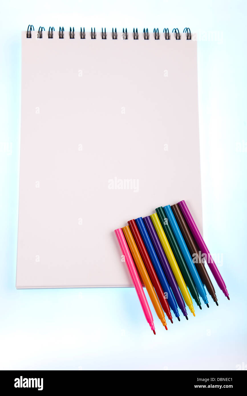 Back to school concept, Notepad Stock Photo - Alamy