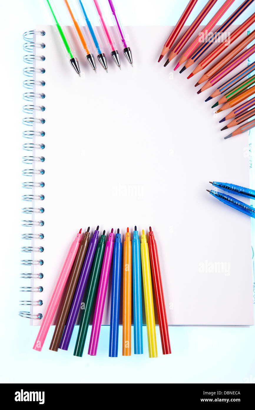 Back to school concept, Notepad Stock Photo - Alamy
