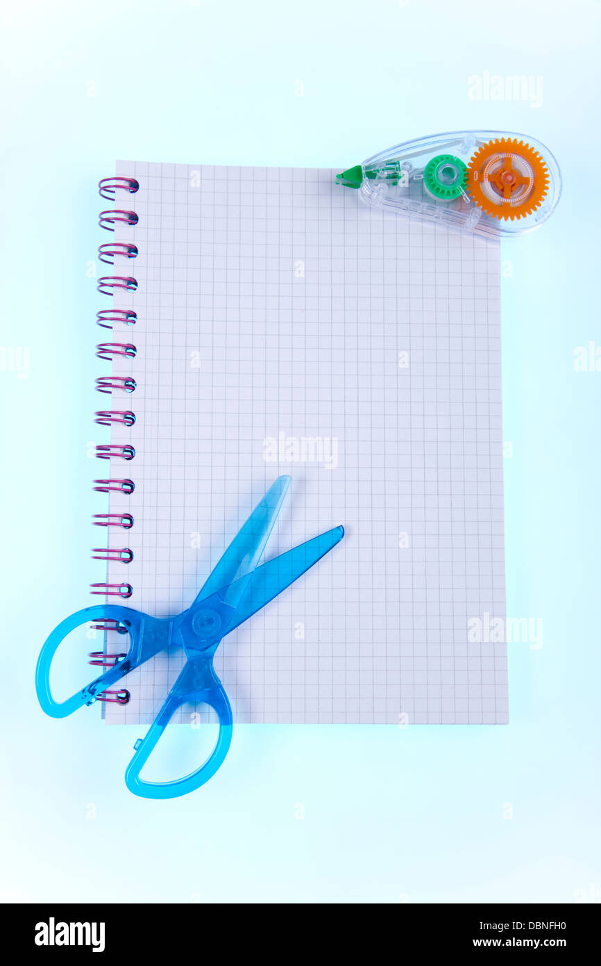 School tools on a white background Stock Photo - Alamy