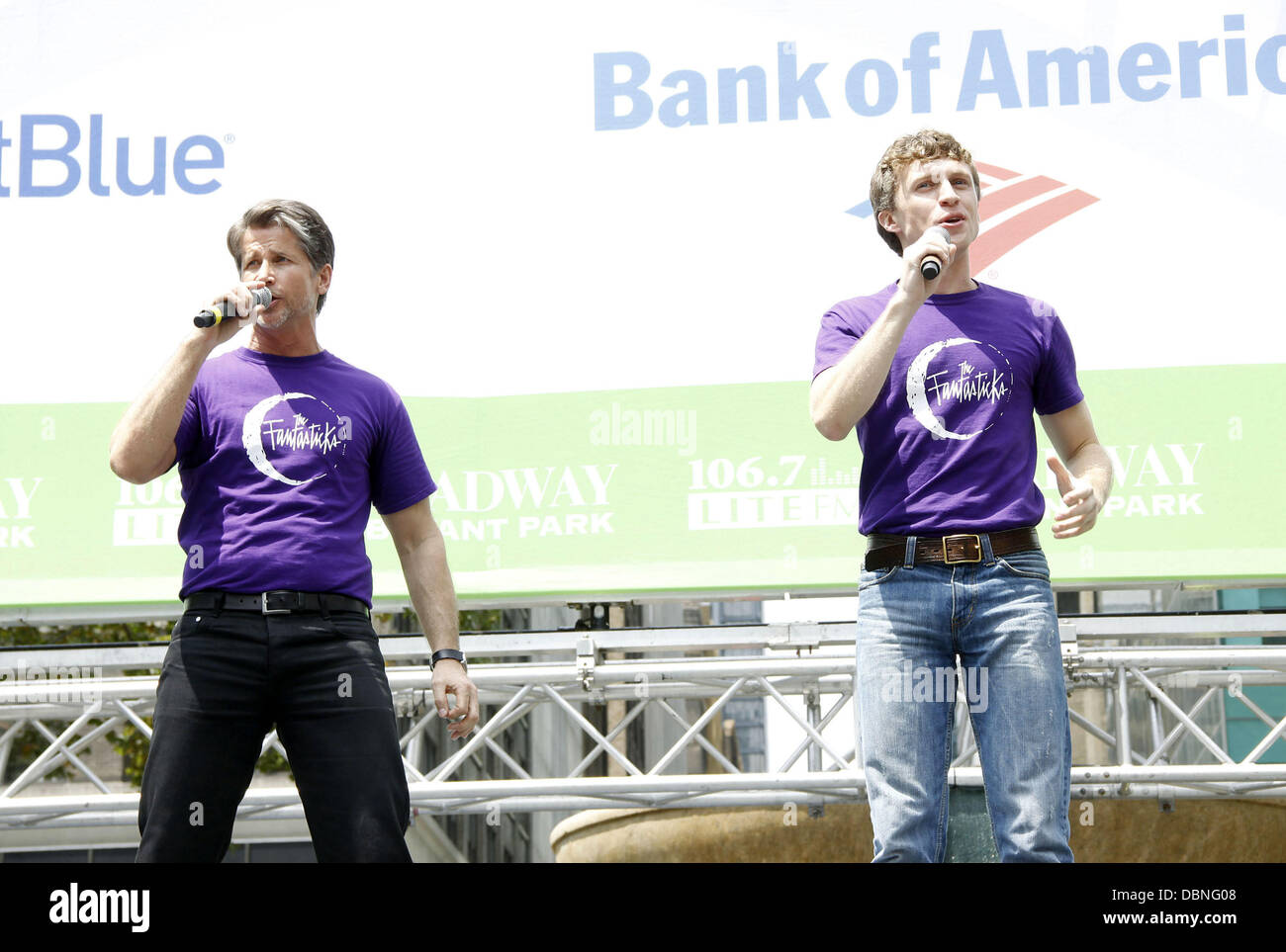 Charles West and Matt Leisy attend Broadway in Bryant Park presented by ...