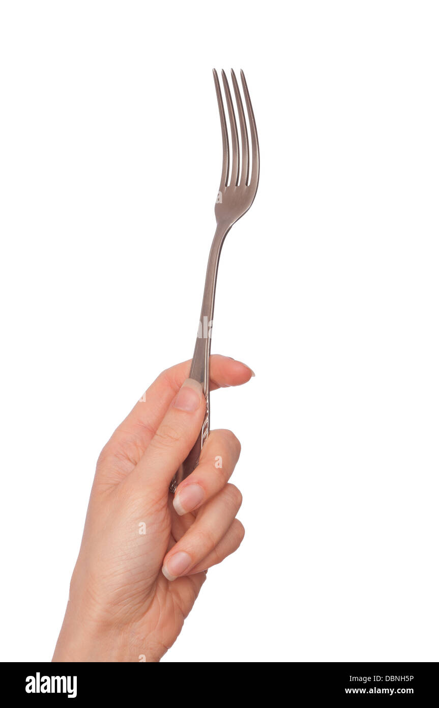 woman holding fork Stock Photo - Alamy