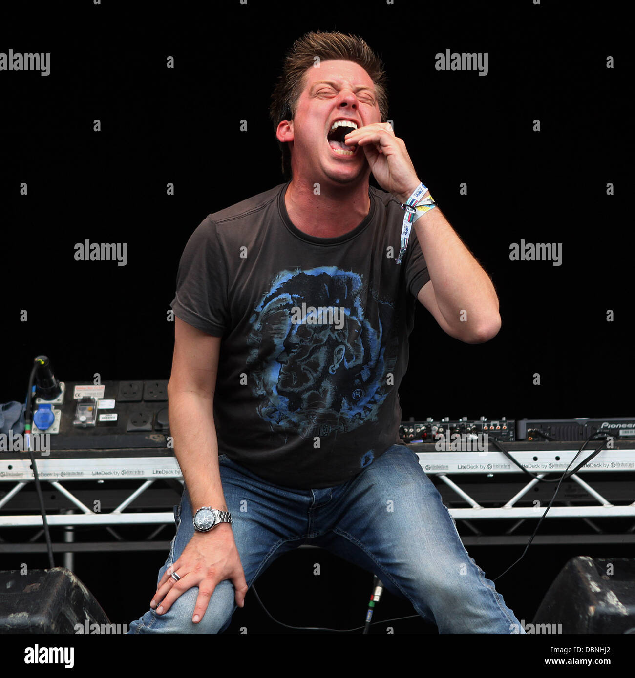 Richard McCourt of Dick and Dom Camp Bestival held at Lulworth Castle ...