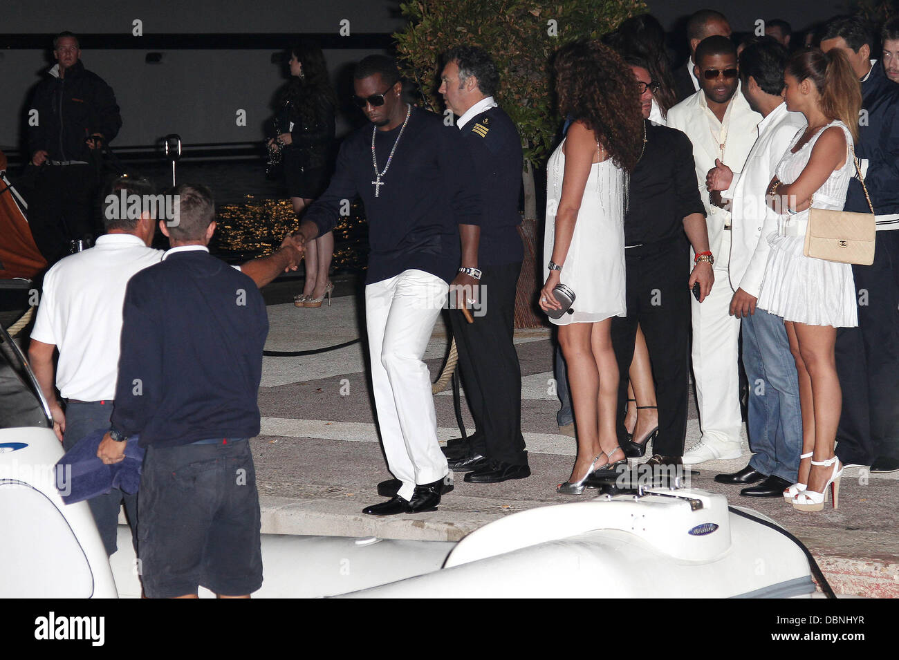 P Diddy arriving at the VIP Room nightclub after visiting friends on a ...
