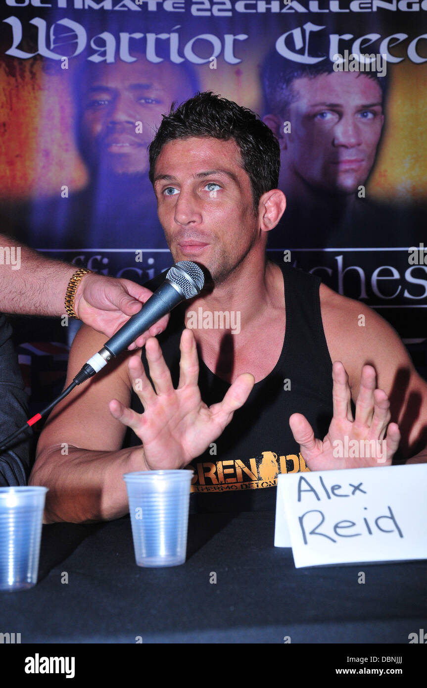 Alex Reid Press conference and weigh-in ahead of the MMA fight between ...