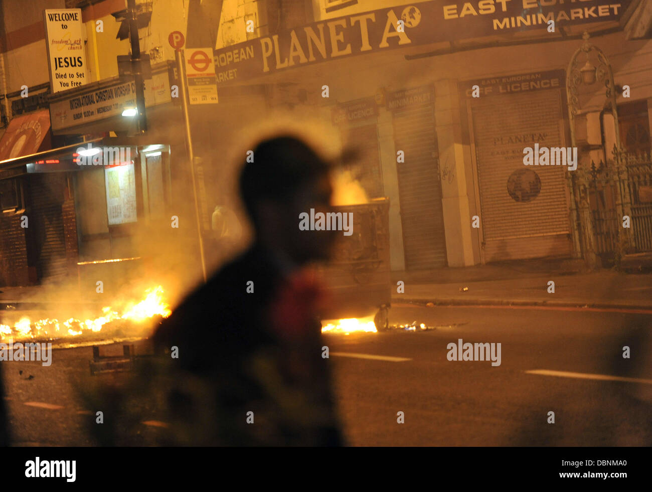 Fires burn as riots break out in North London's Tottenham after a ...