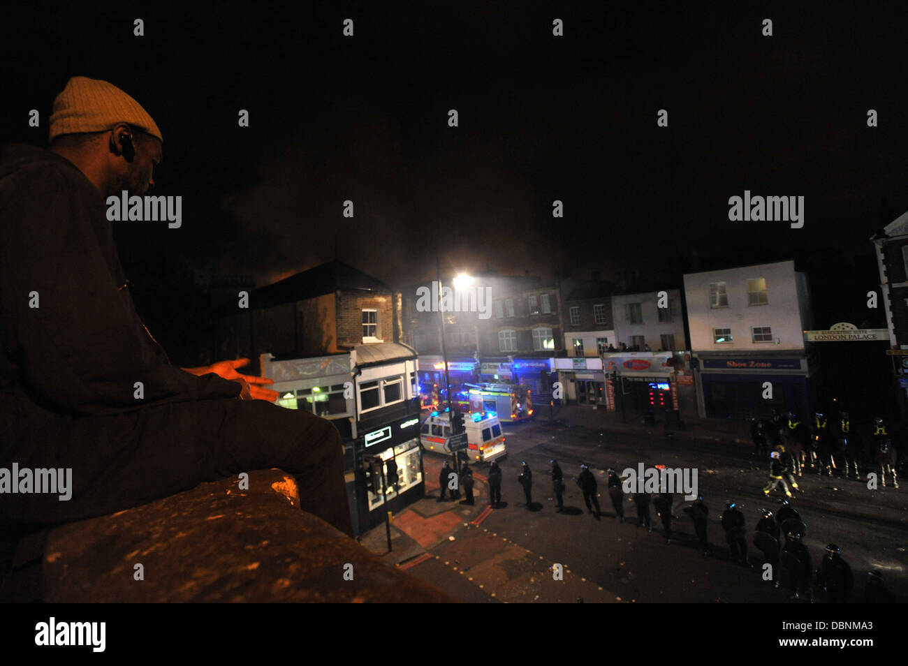 Fires burn as riots break out in North London's Tottenham after a ...