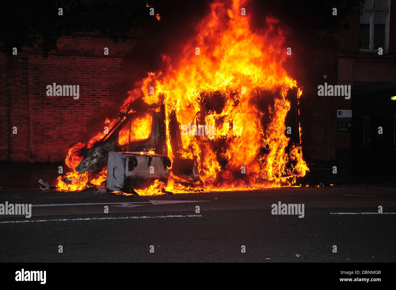 Rioters in Tottenham, North London, have set fire to police vehicles, a ...