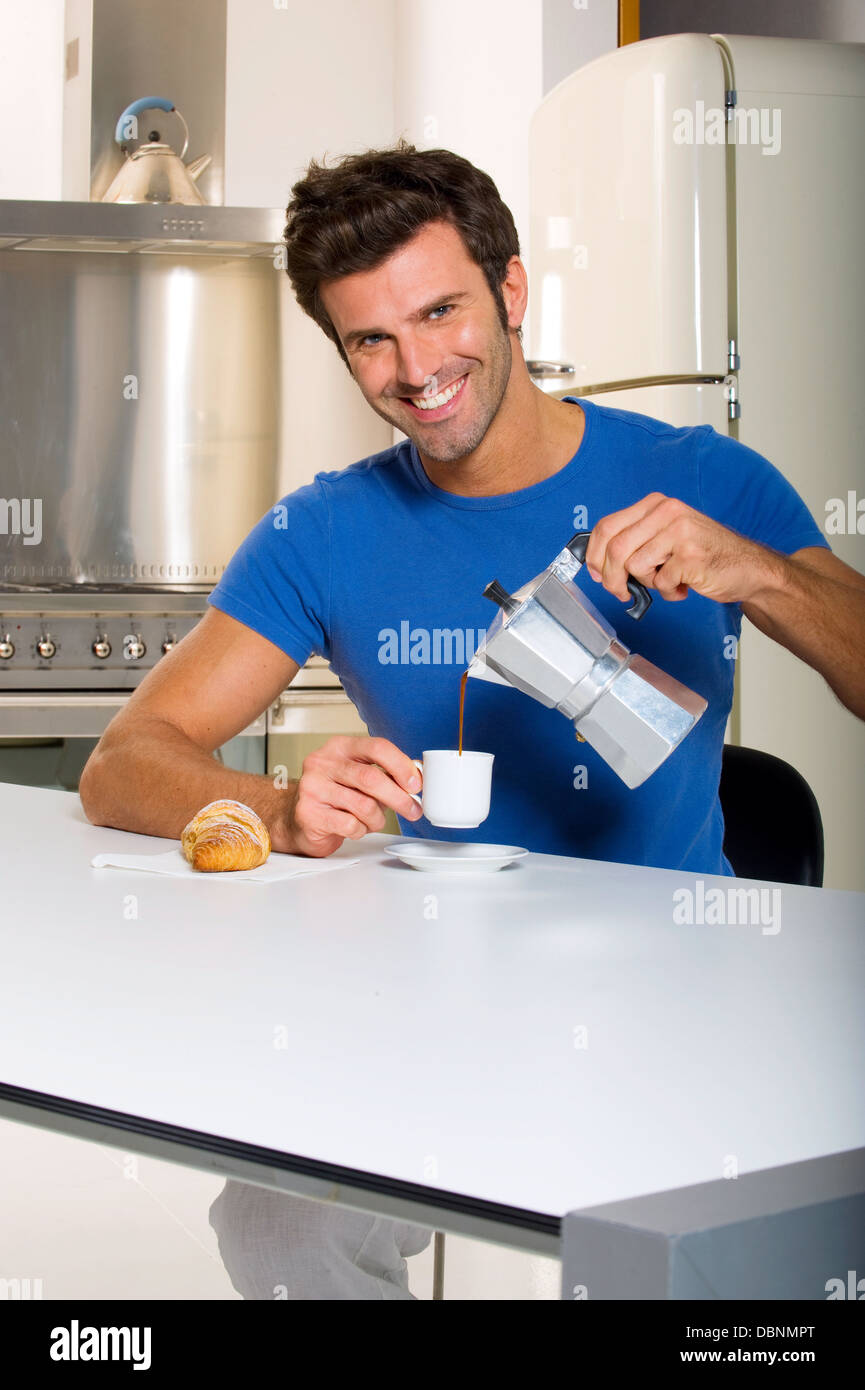 man drinking coffee Stock Photo - Alamy