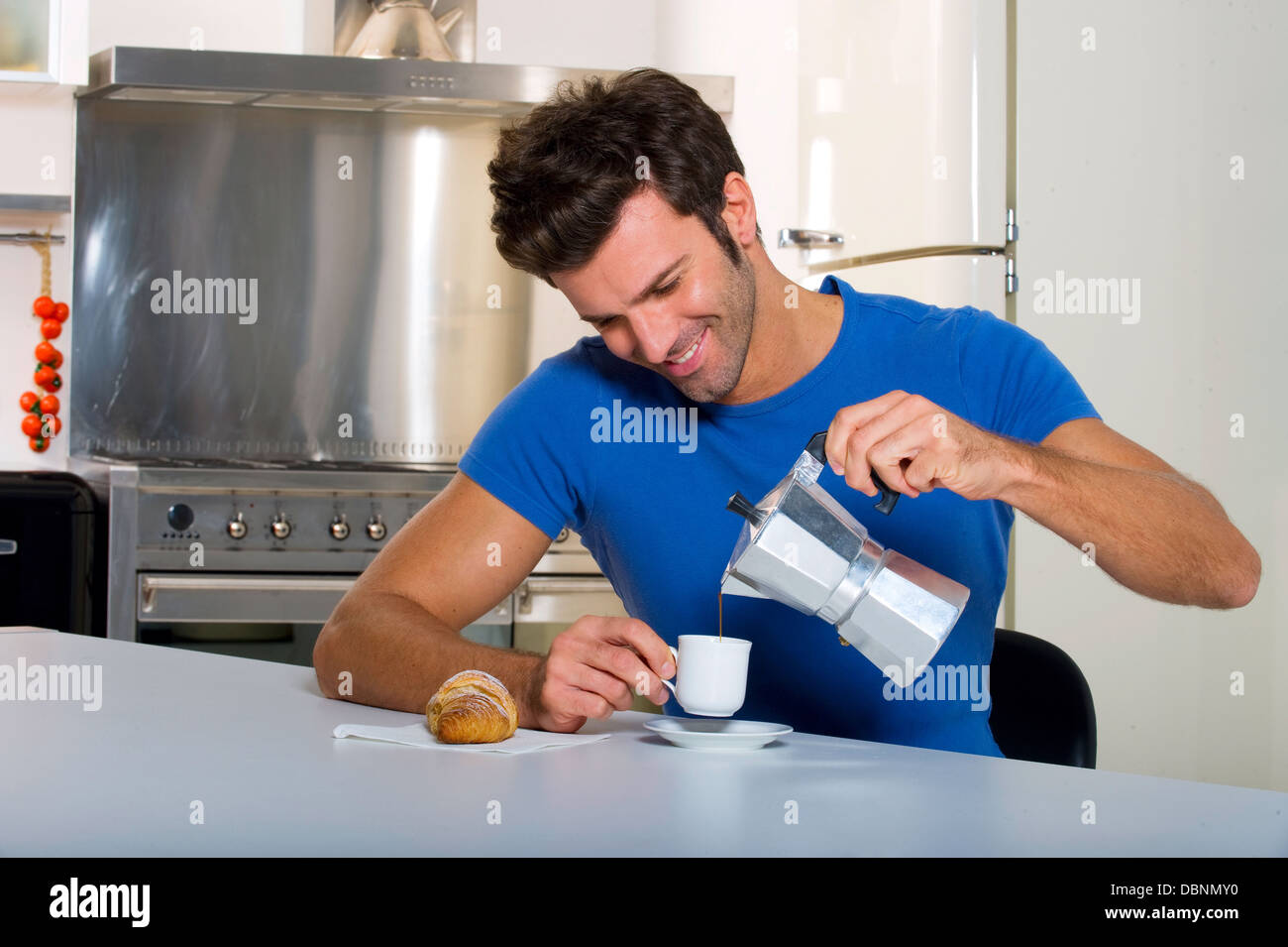 man drinking coffee Stock Photo - Alamy