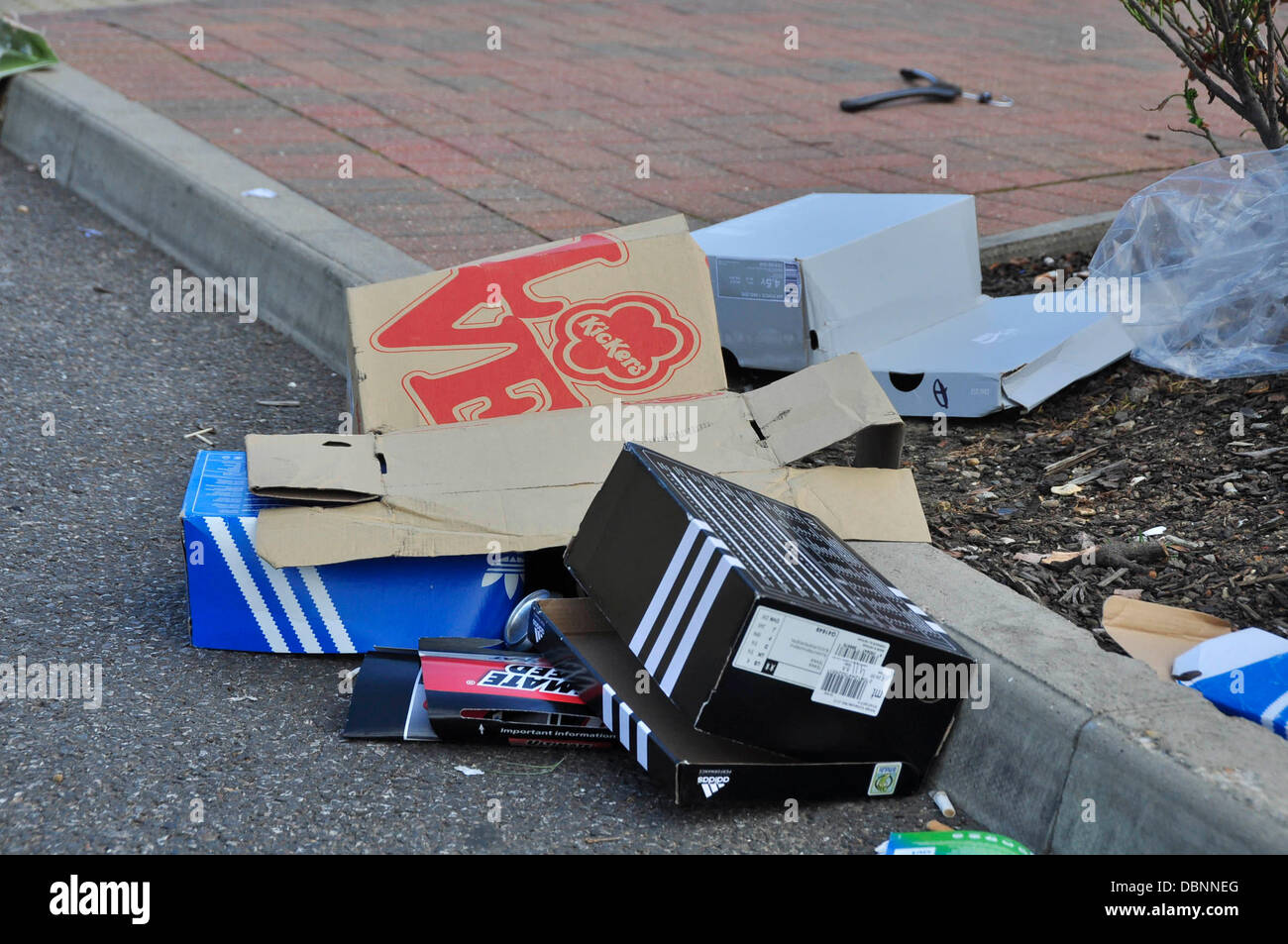 The aftermath of Tottenham riots in North London. 26 police officers ...
