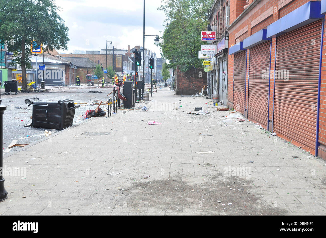 The aftermath of Tottenham riots in North London. 26 police officers ...
