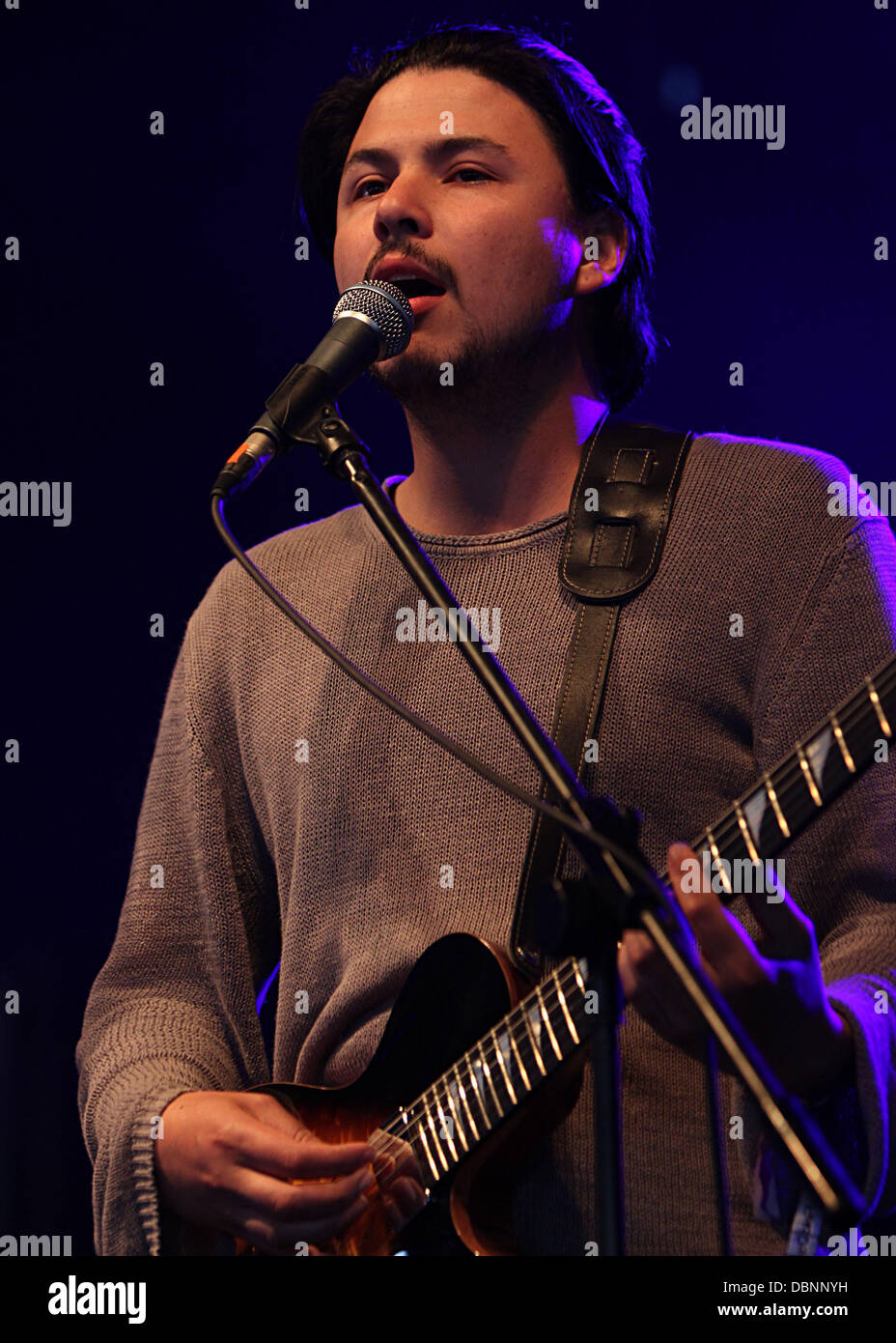 Jamie Woon performing on the Deer Park Stage of The Big Chill Festival ...