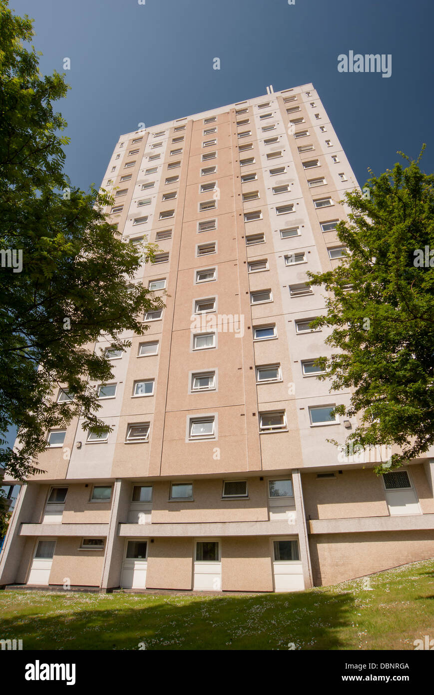 A recently renovated block of high rise flats owned by Calderdale ...