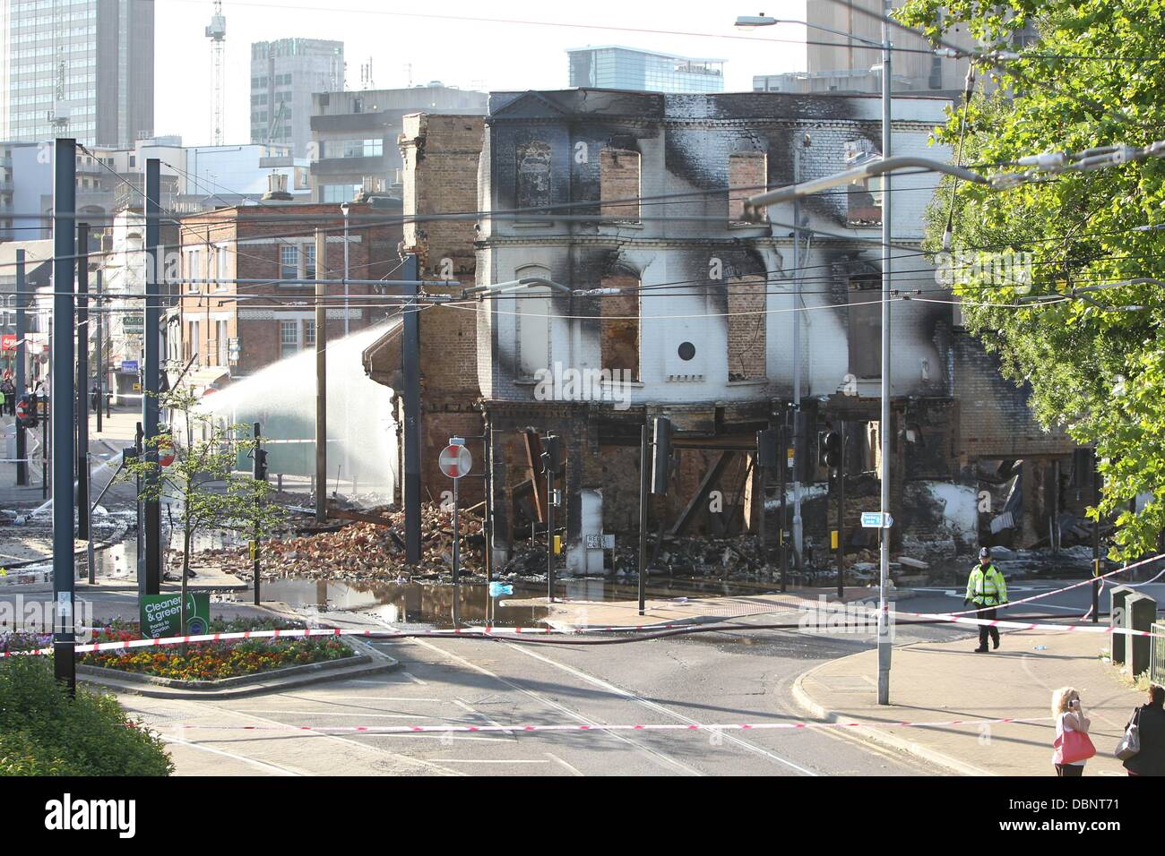 The aftermath of rioting in Croydon, where buildings, including the ...