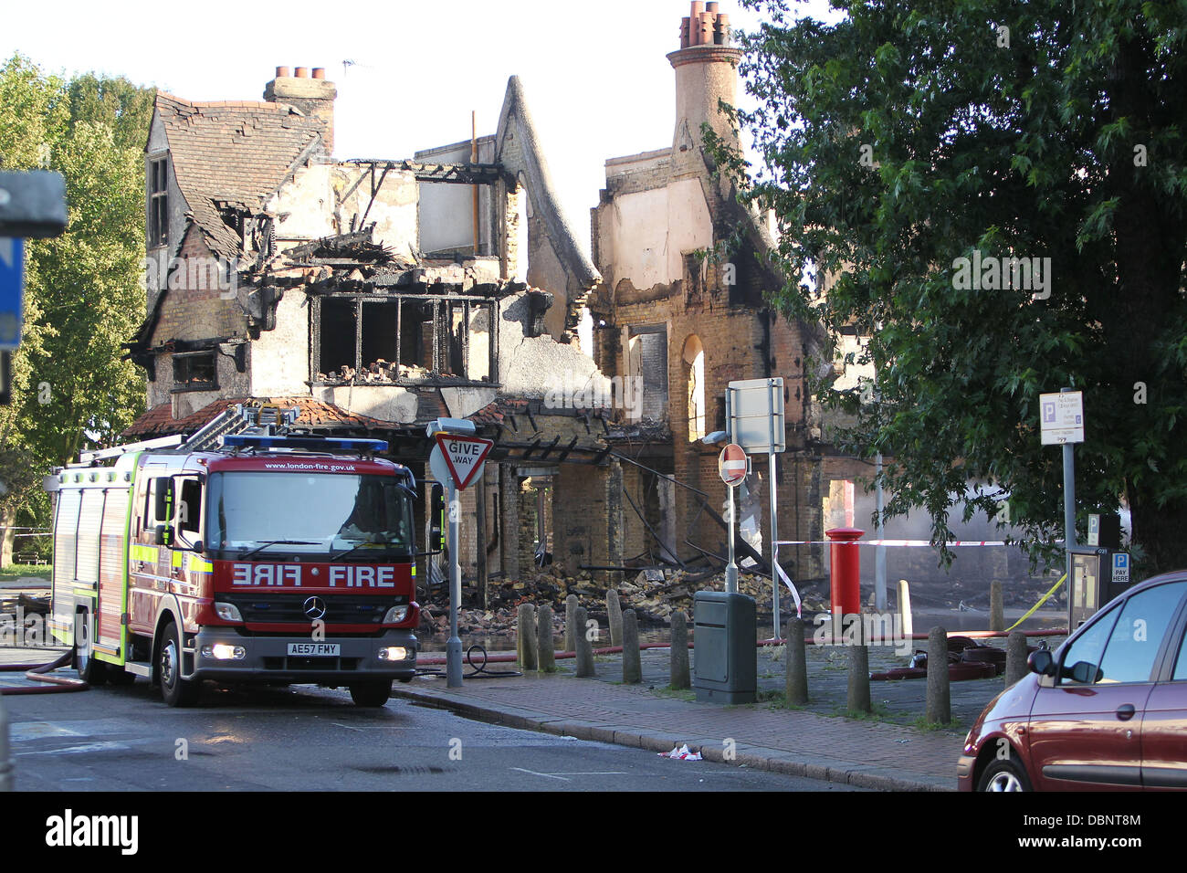 The aftermath of rioting in Croydon, where buildings, including the ...