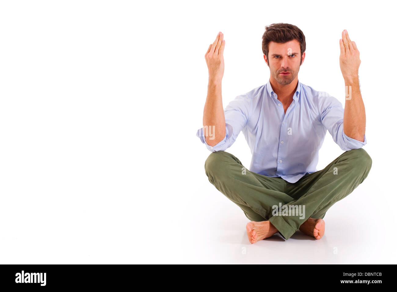 man practicing yoga Stock Photo - Alamy