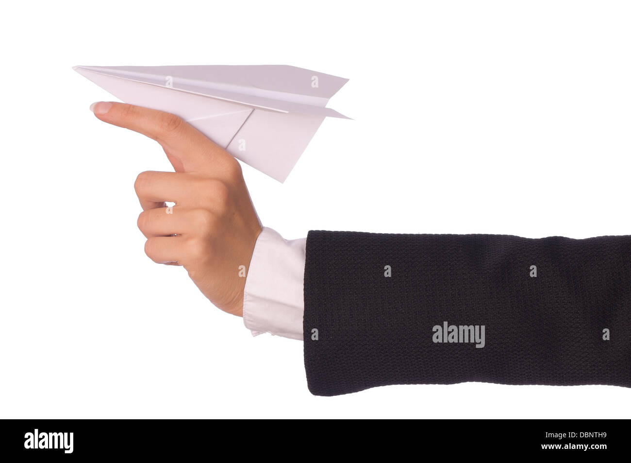 Business man flying paper Cut Out Stock Images & Pictures - Alamy