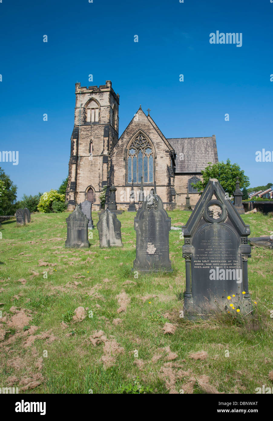 methodist church and graveyard Stock Photo - Alamy