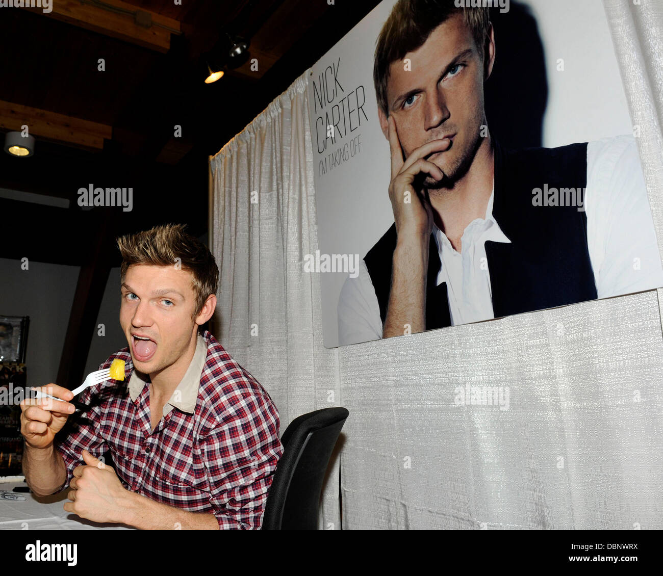 Nick Carter autograph session at HMV Store on Queen Street in promoting ...
