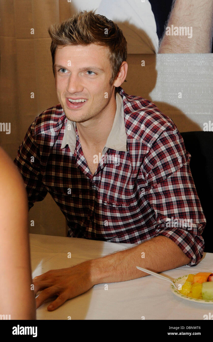 Nick Carter autograph session at HMV Store on Queen Street in promoting ...