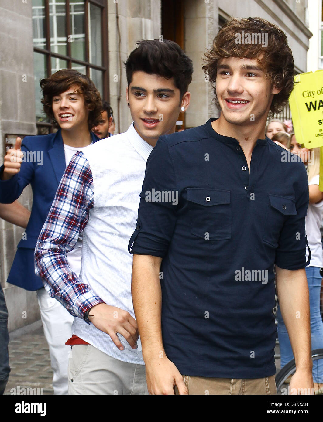 Liam Payne, Harry Styles, Zain Malik One Direction at Radio One London ...