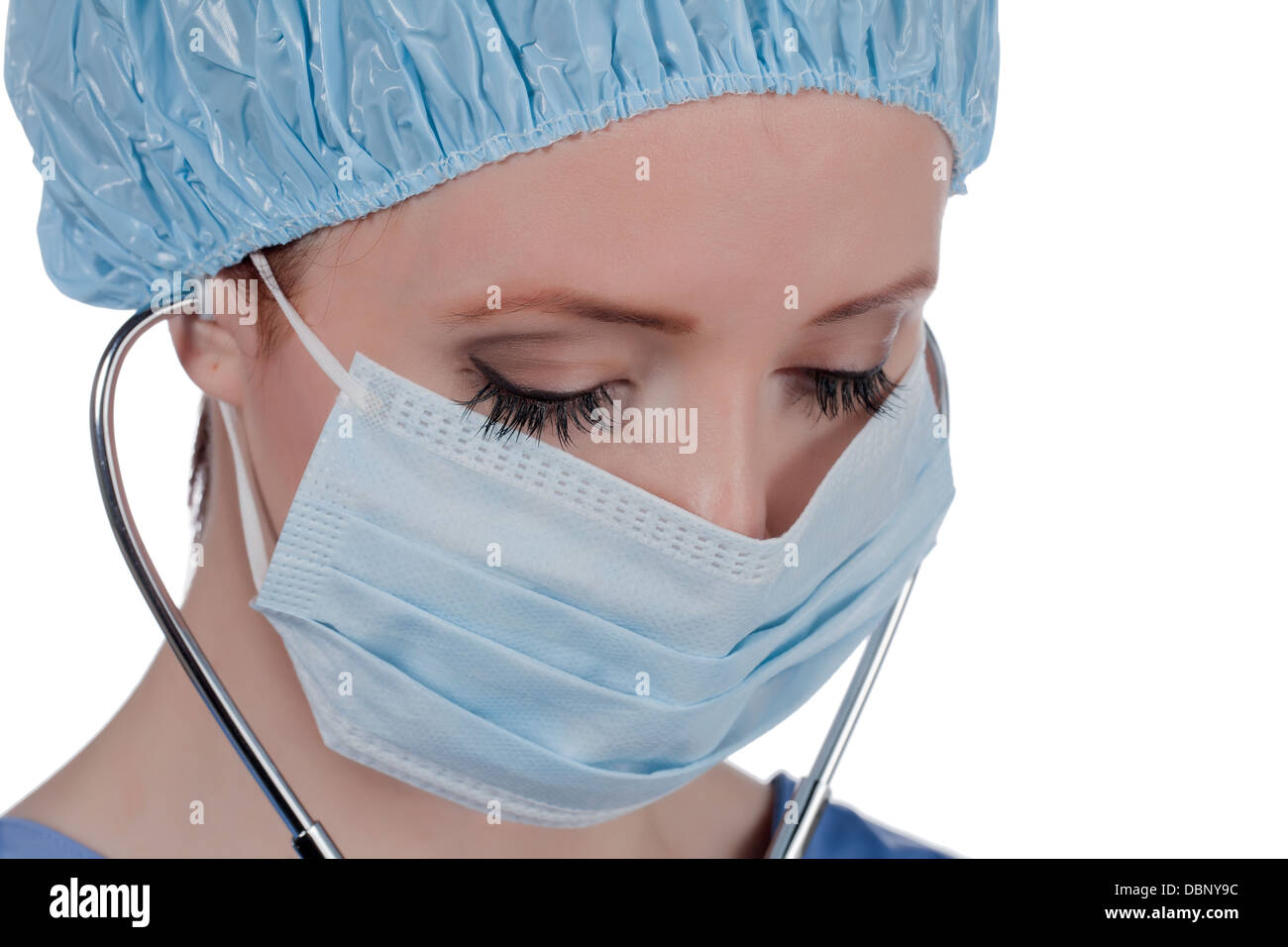 doctor with mask and cap Stock Photo - Alamy