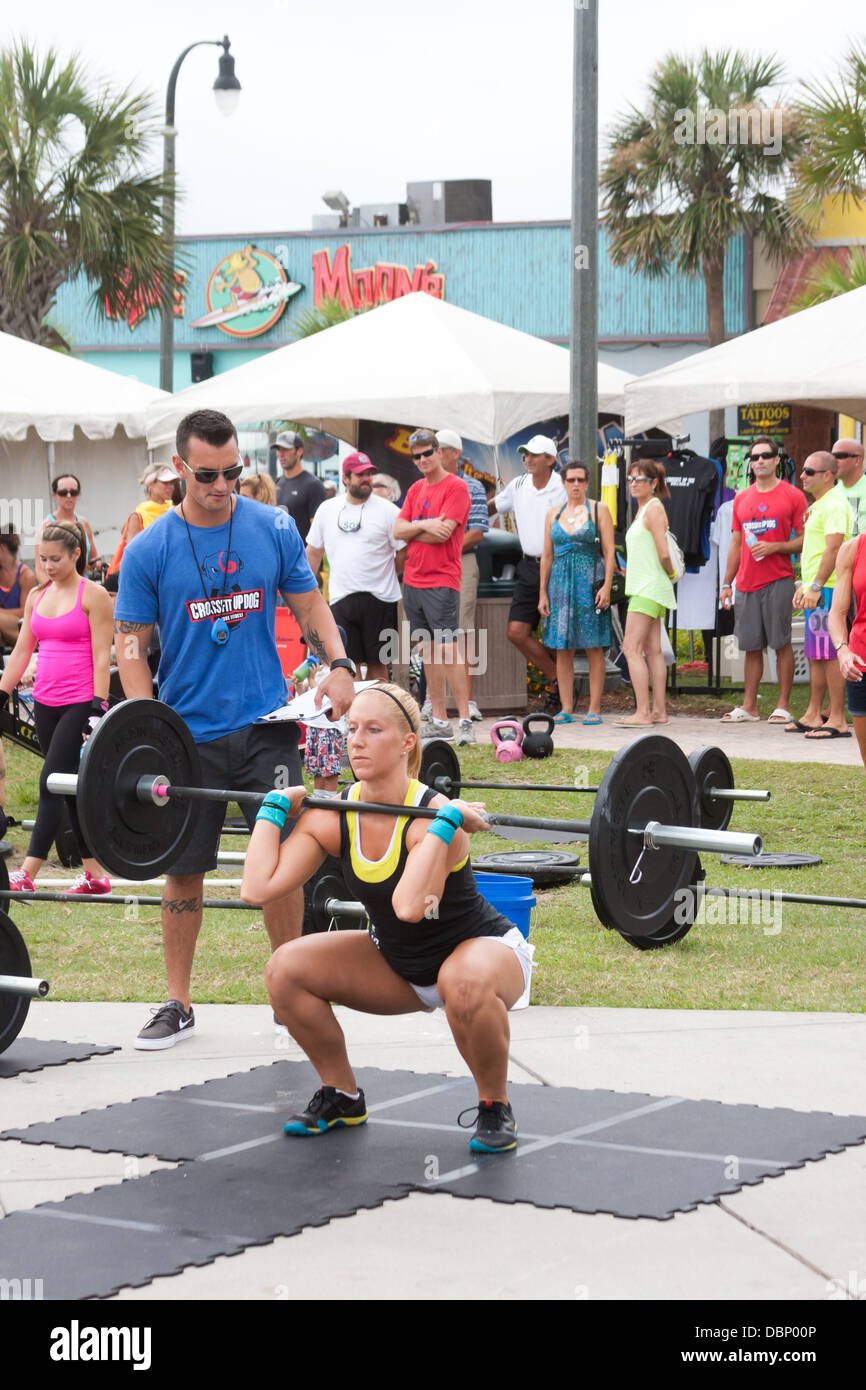 Female Crossfit Competition Stock Photo - Alamy