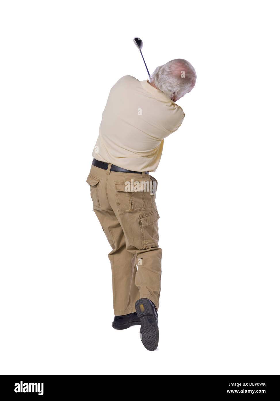 swinging old golfer Stock Photo - Alamy