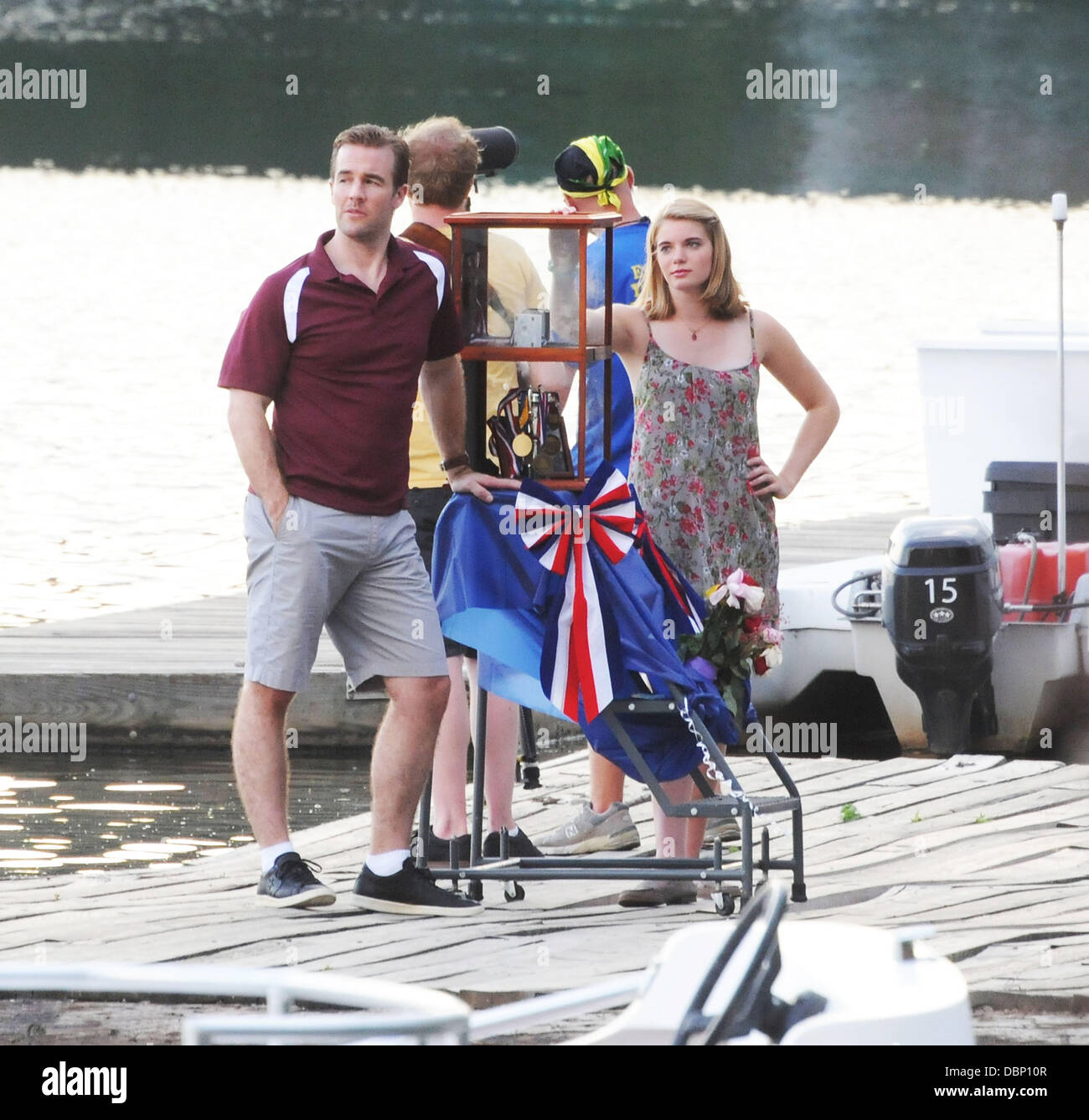 James Van Der Beek on the film set of 'Backwards' Philadelphia ...