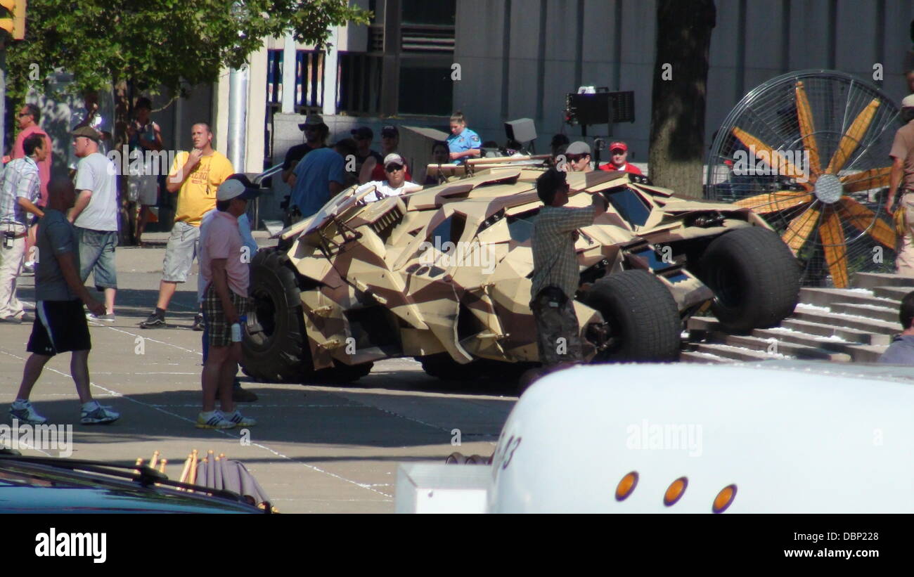 Camouflage Batmobile 'Tumbler' 'Dark Knight Rises' filming in ...