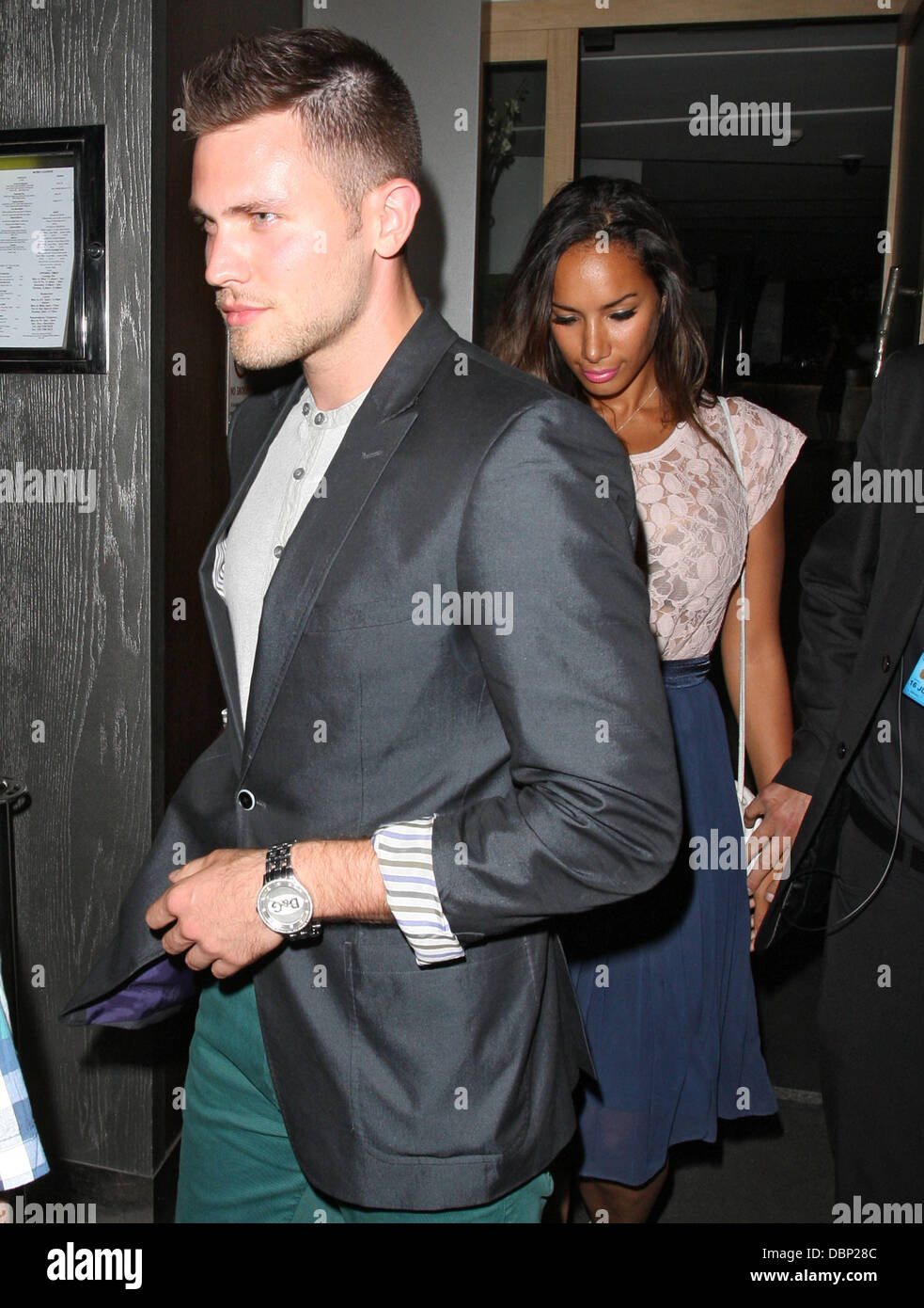 Leona Lewis and boyfriend Dennis Jauch leaving Nobu restaurant London ...