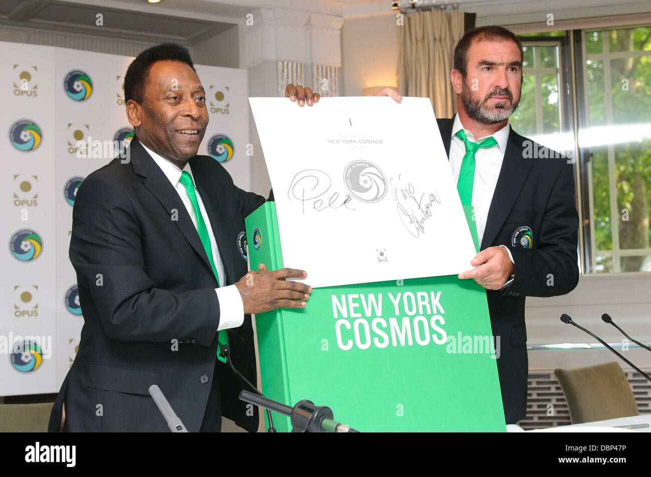 Pele and Eric Cantona Pele and Eric Cantona Host the announcement of ...