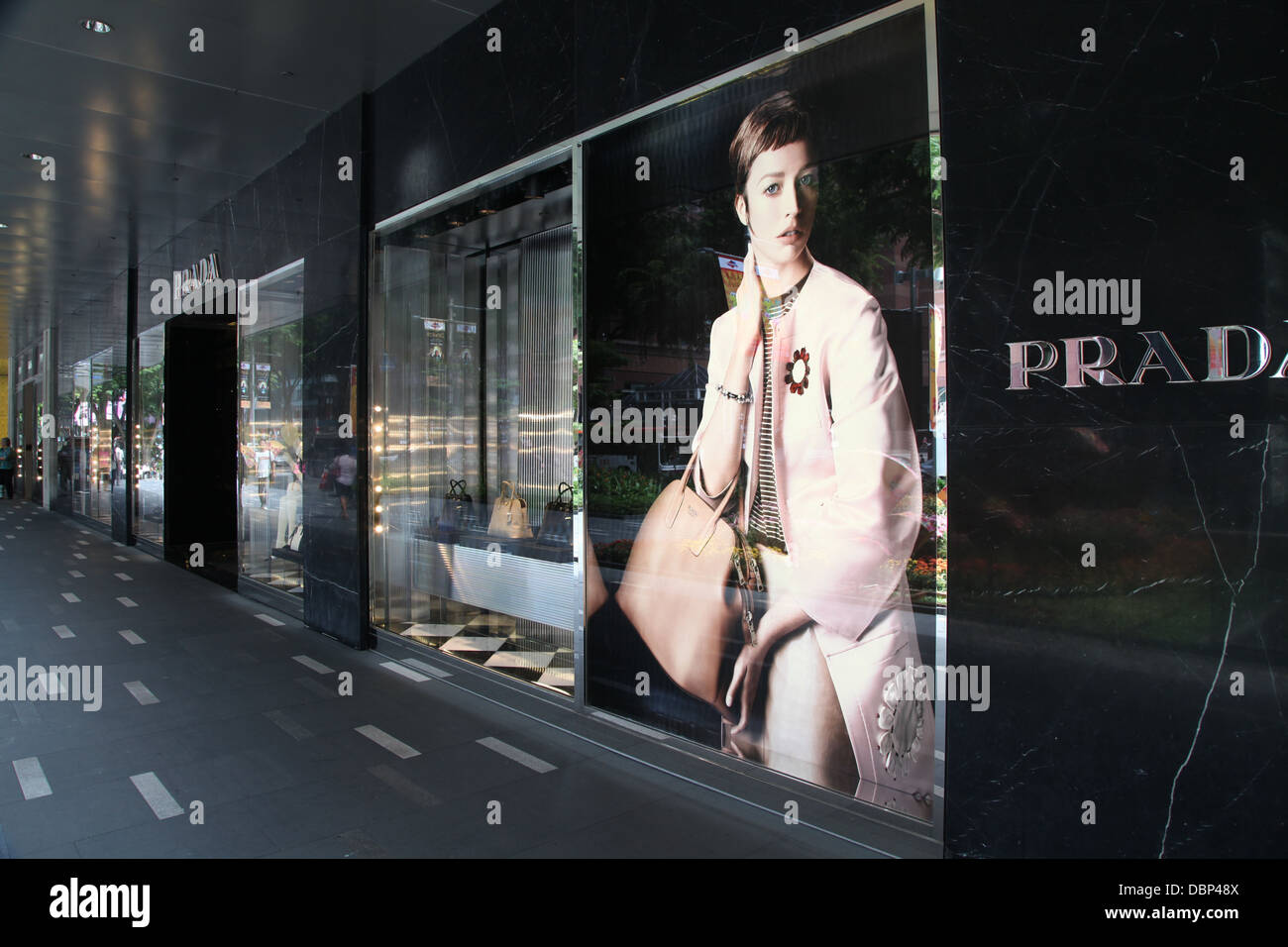 Prada shop front store singapore orchard road retail shopping Stock ...